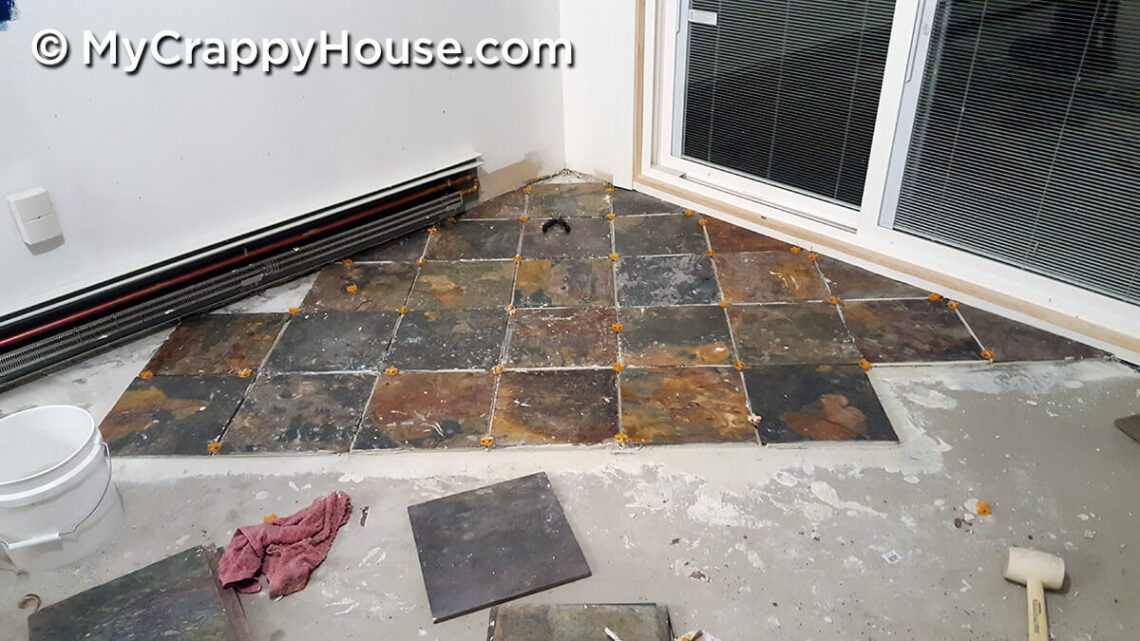 Installing Slate Tile: Welcome to DIY Hell | My Crappy House