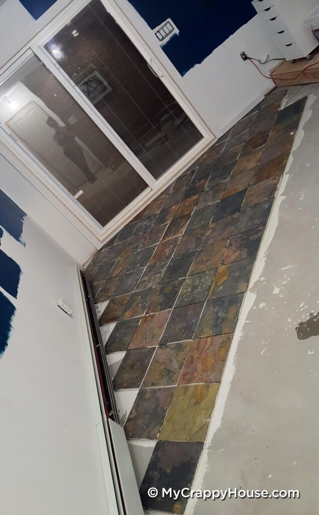 Installing Slate Tile: Welcome to DIY Hell | My Crappy House