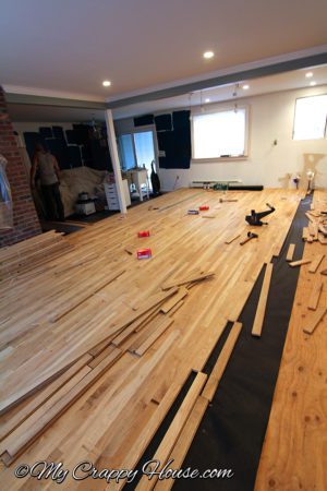 Installing a Wood Floor Over a Sub Floor | My Crappy House