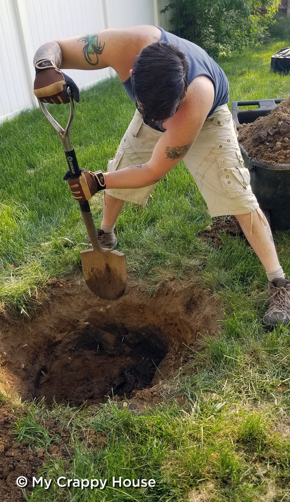 Digging the hole