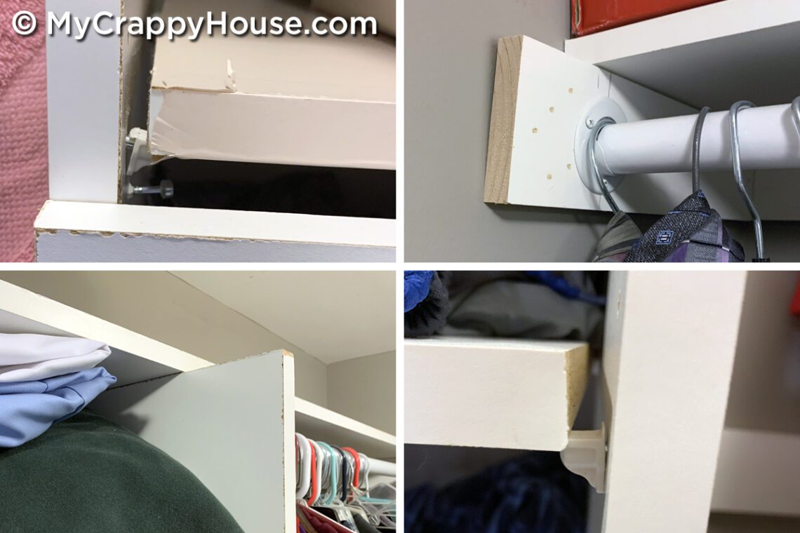 My Crappy Advice: Designing One Closet Four Ways | My Crappy House