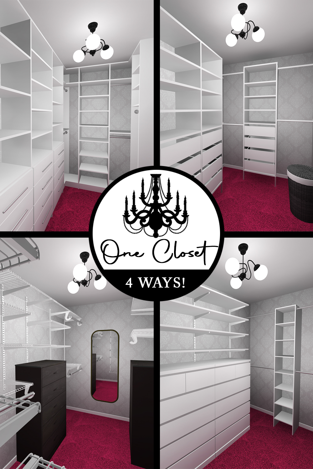 My Crappy Advice: Designing One Closet Four Ways | My Crappy House