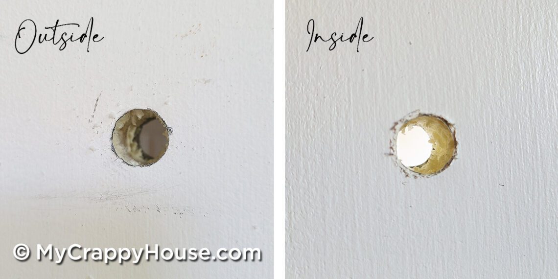 How to Install a Peephole in Your Front Door | My Crappy House